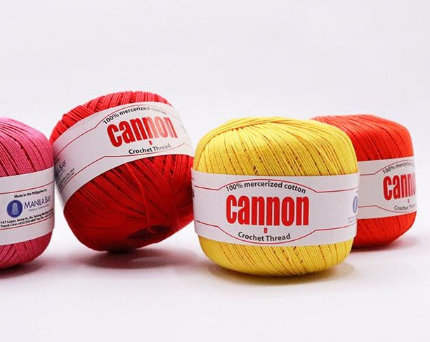 Cannon Mercerized Cotton Crochet Thread Plain Colors (Box of 12 Balls ...