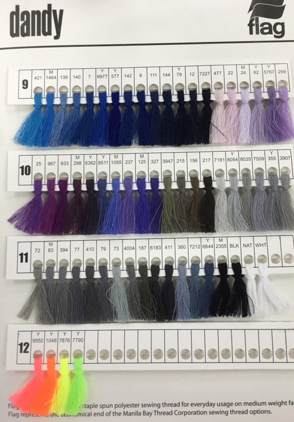 Flag 3,000 meters Sewing Thread (Strip 01 to 05) – Manila Bay Thread